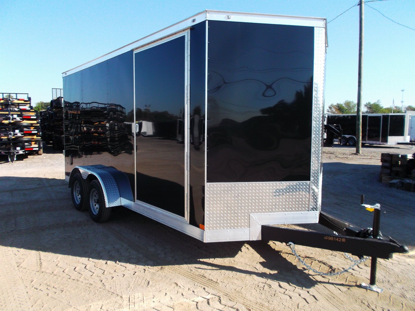 New 2025 COVERED WAGON TRAILERS 7x16 Cargo Trailer / Enclosed Trailer / 7ft Interior / Extra ...